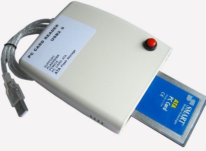 ATA PCMCIA Flash Disk Memory Card Reader CardBus To USB 2.0 Adapter