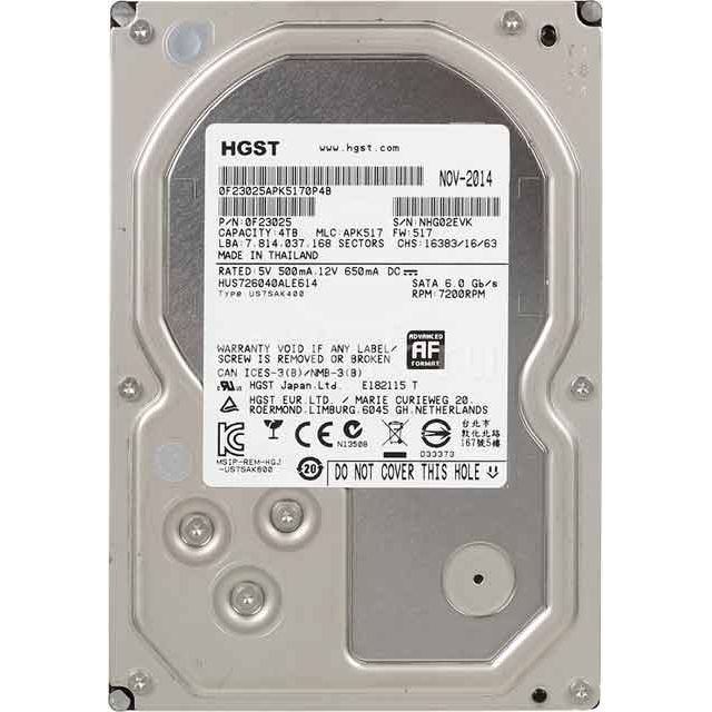 HGST HUS726040ALE614 4TB SATA 6Gb/s NAS Hard Disk | Dünya Grup