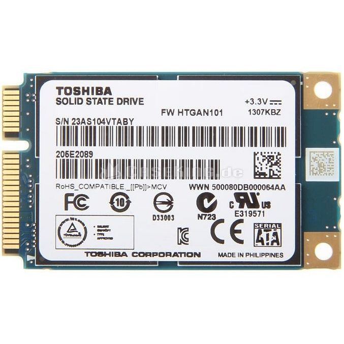 Toshiba 128GB THNSNH128GMCT uyumlu 250GB mSATA SSD